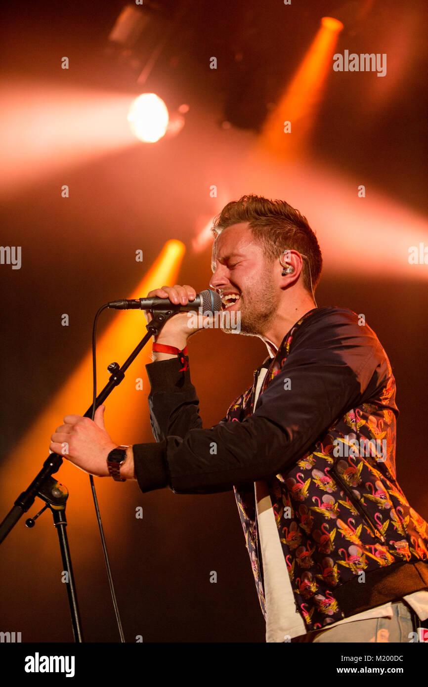 The Norwegian indie pop band The Well performs a live concert at USF ...