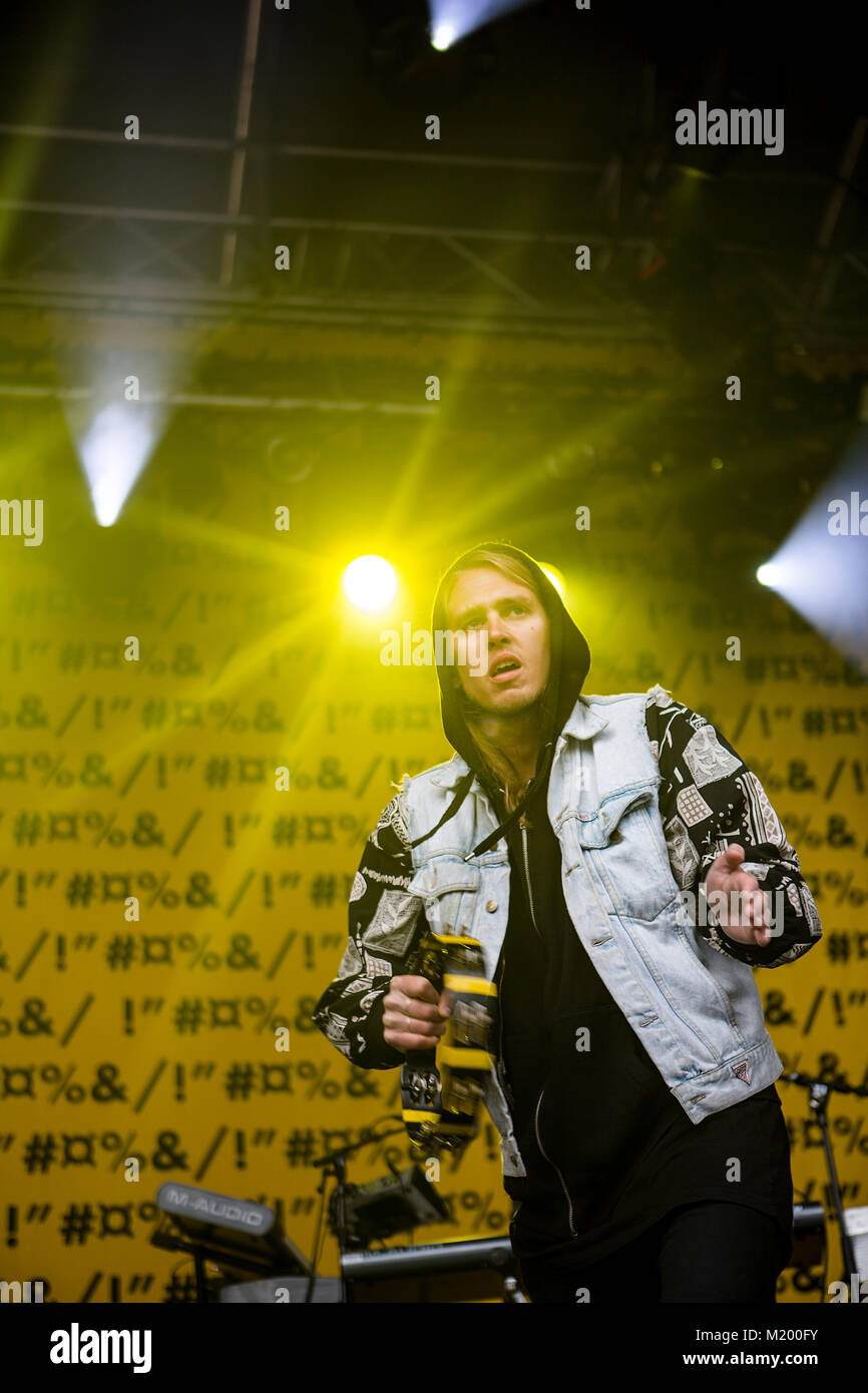 The Swedish pop singer and songwriter Thomas Stenström performs a live ...