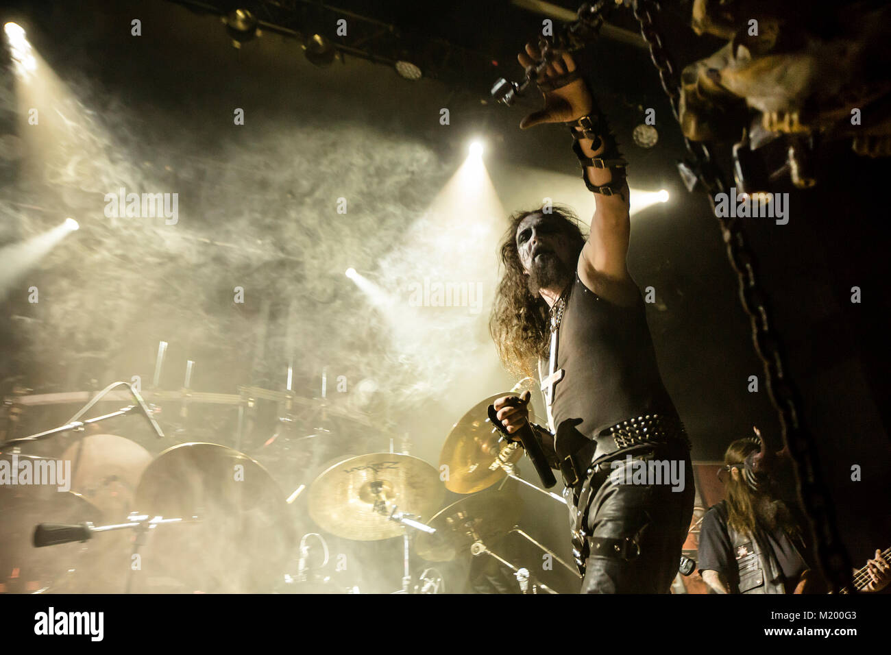 The Norwegian black metal band Thyruz performs a live concert at USF ...