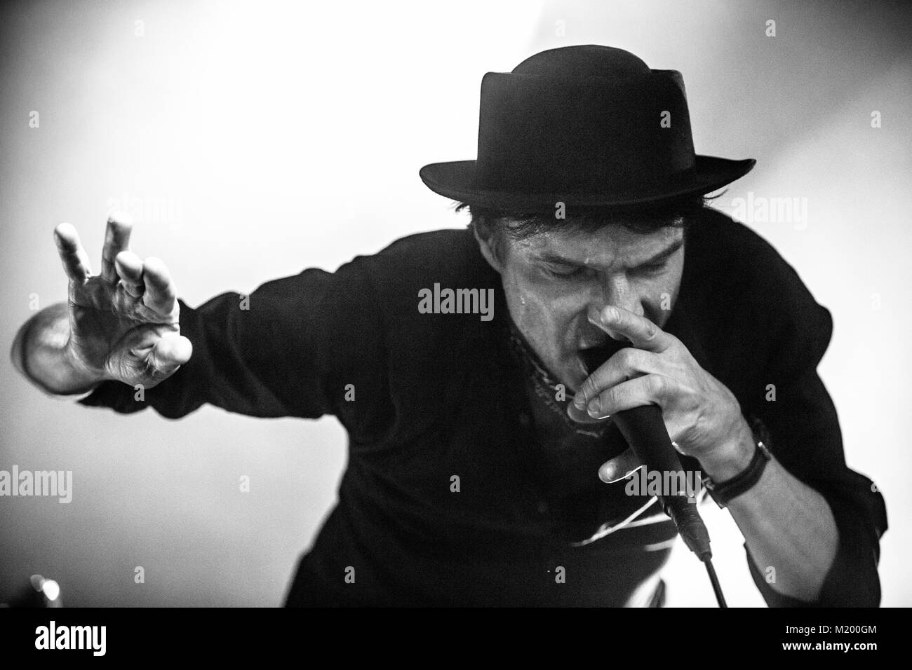 The Swedish singer, songwriter and rock musician Thåström performs a ...