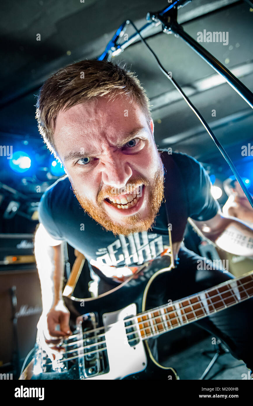 Norway, Bergen - November 18, 2017. The Norwegian rock band Tiebreaker ...