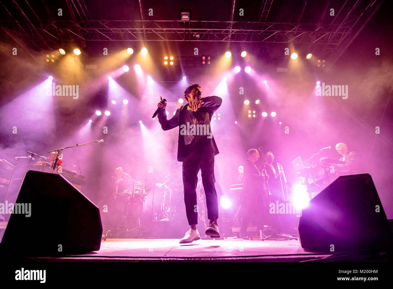 The Swedish rapper and reggae singer Timbuktu performs a live concert ...
