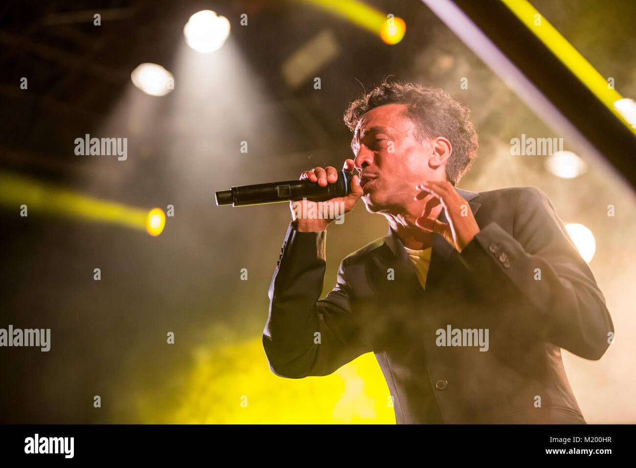 The Swedish rapper and reggae singer Timbuktu performs a live concert ...