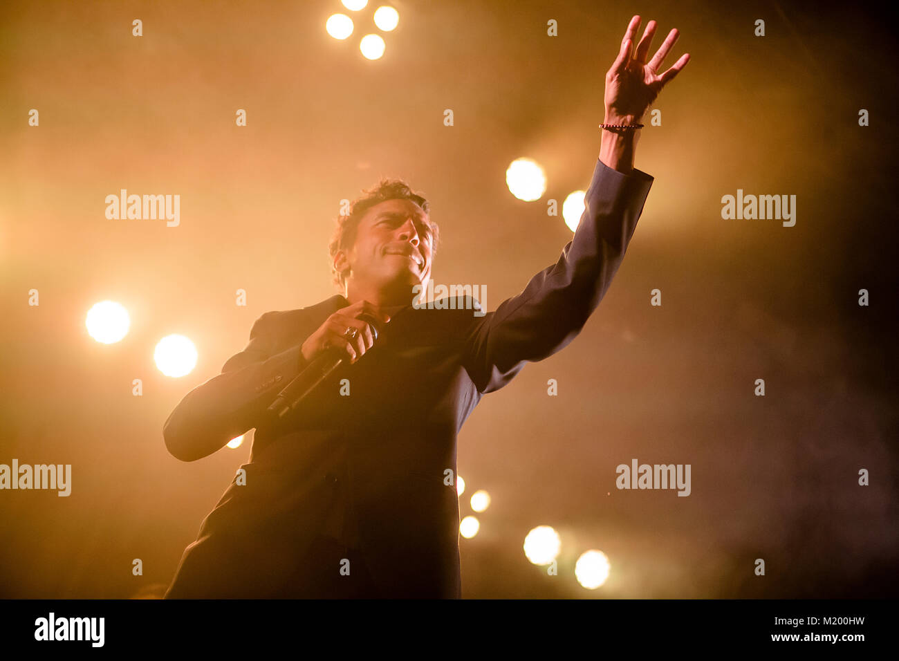 The Swedish rapper and reggae singer Timbuktu performs a live concert ...