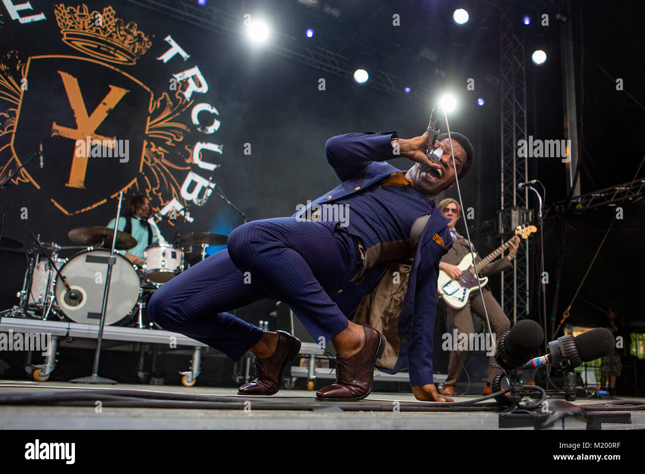 The American rhythm and blues band Vintage Trouble performs a live ...