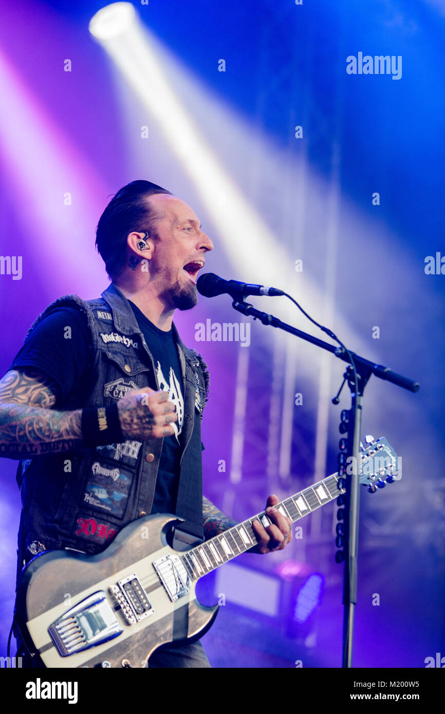 The Danish hard rock band Volbeat performs a live concert at Plenen ...