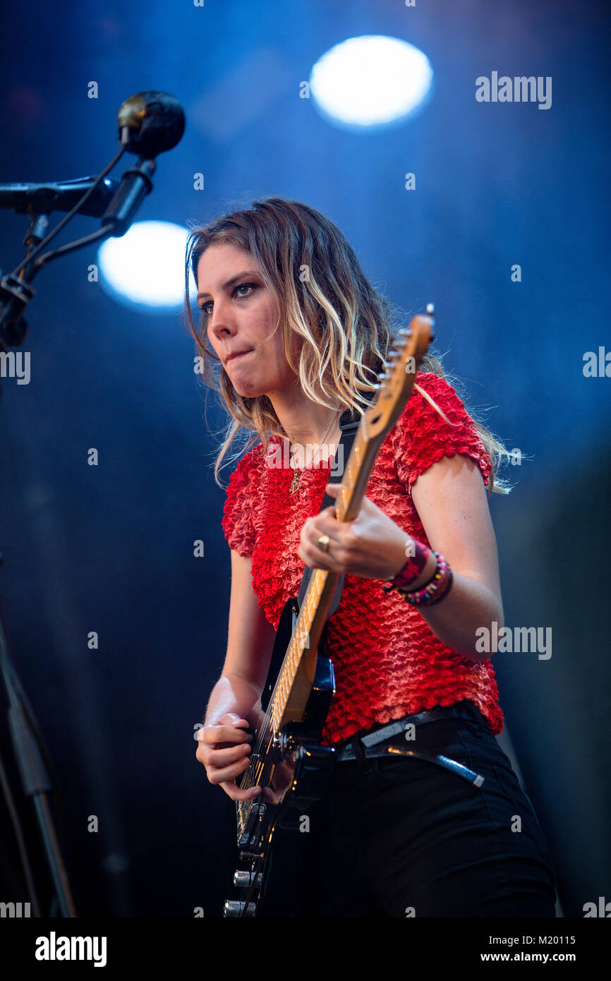 The British alternative rock band Wolf Alice performs a live concert at ...