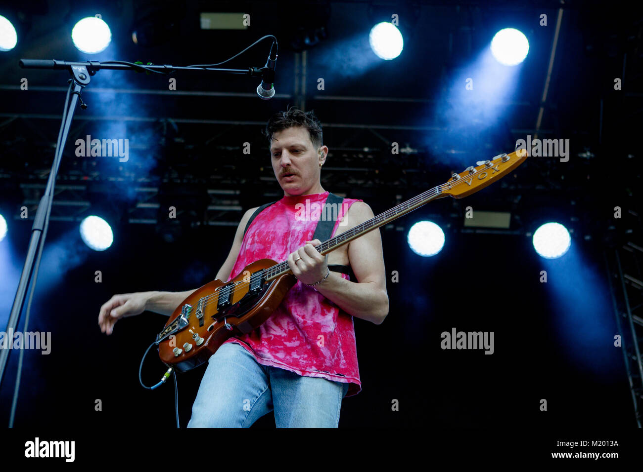 The American experimental pop band Yeasayer performs a live concert at ...