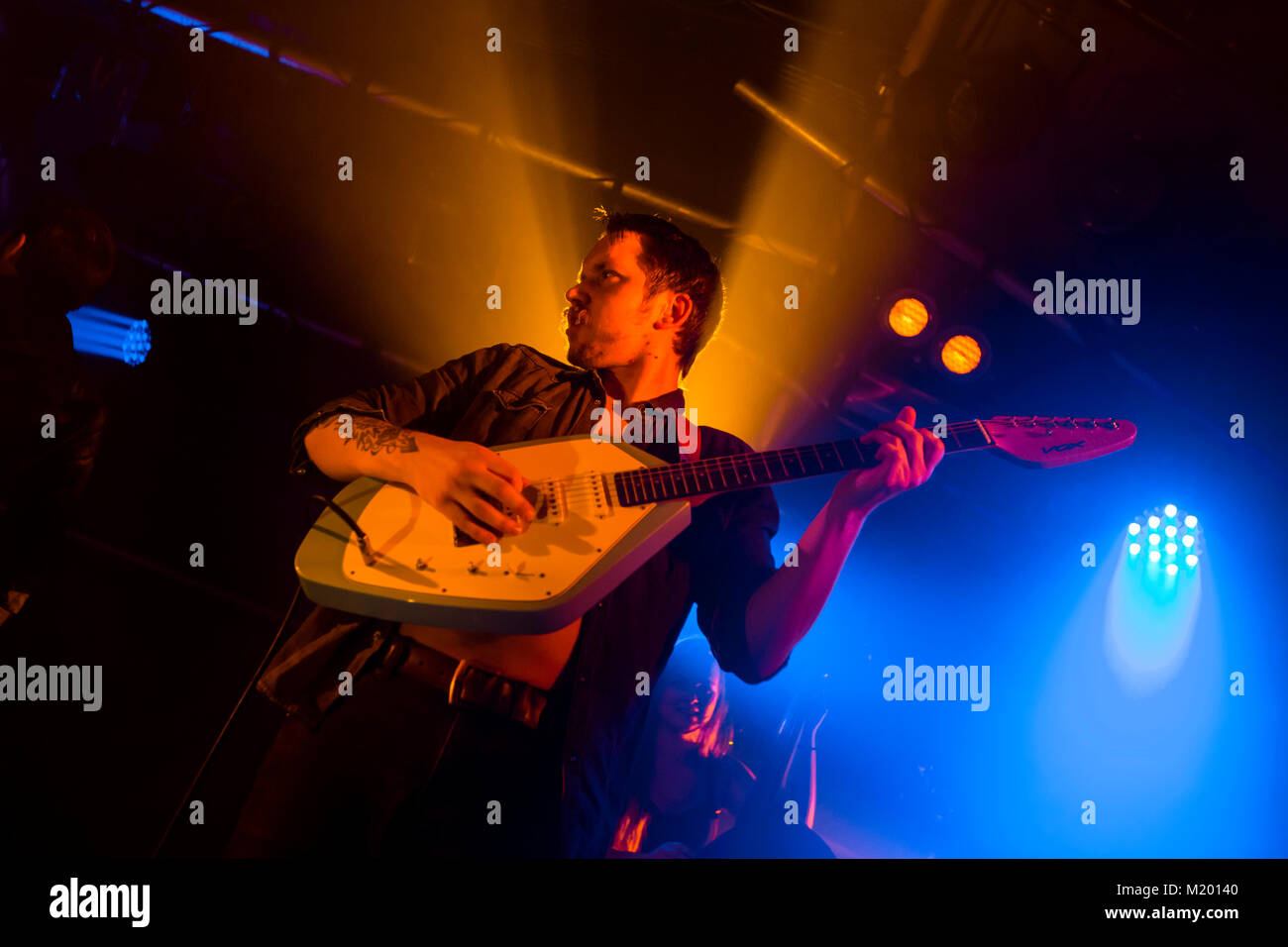 Norway, Bergen - December 1, 2017. The Norwegian rock band Yuma Sun ...