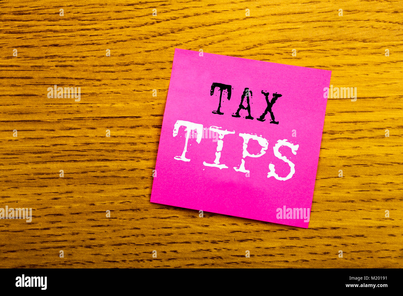 Handwriting Announcement text showing Tax Tips. Business concept for ...