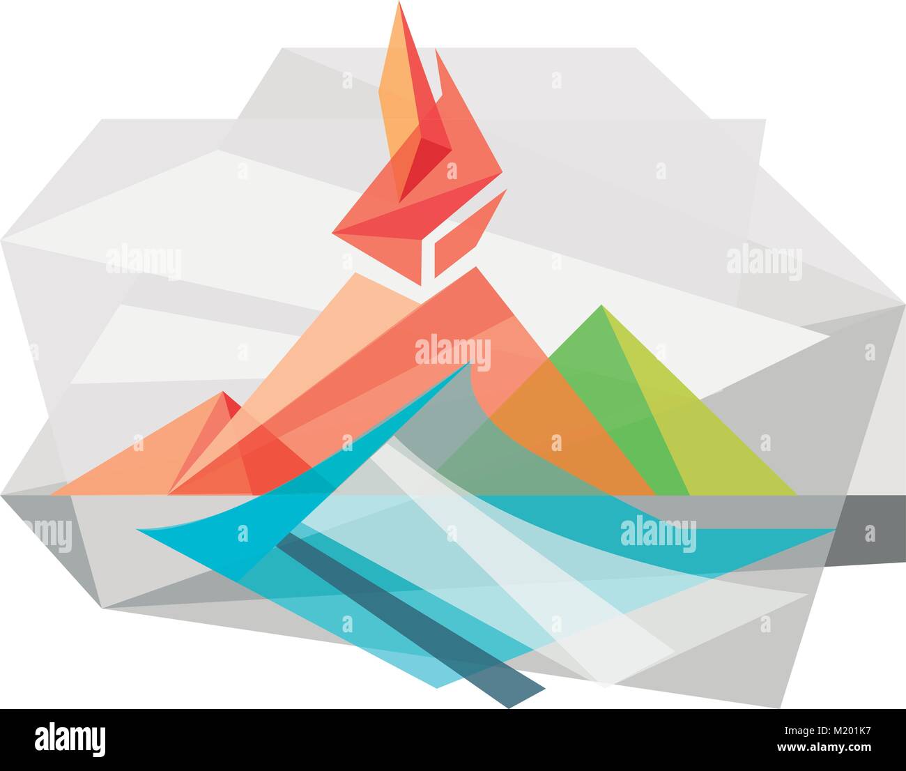 Hand drawn vector illustration or drawing of an abstract geometric ...