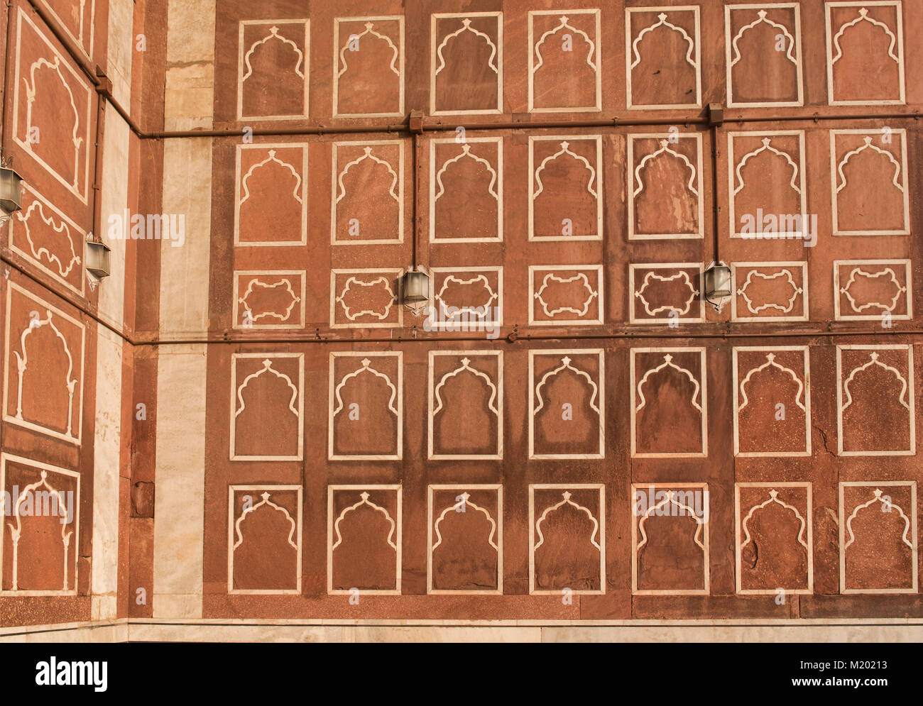 Patterns at Jama Masjid, India's largest mosque, Old Delhi Stock Photo ...