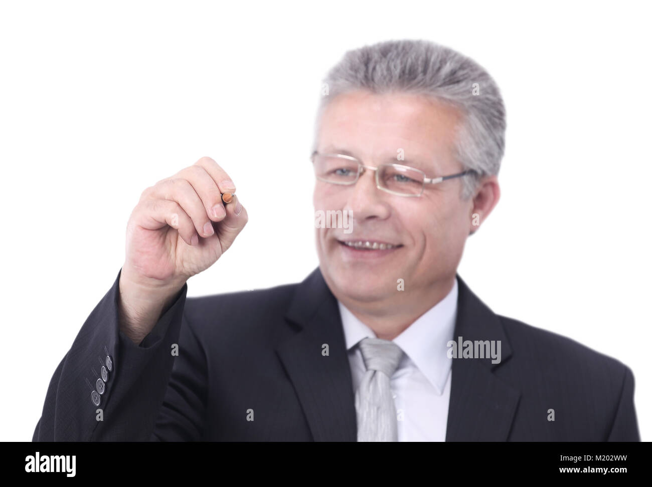 Portrait of happy business man posing with copy space Stock Photo - Alamy