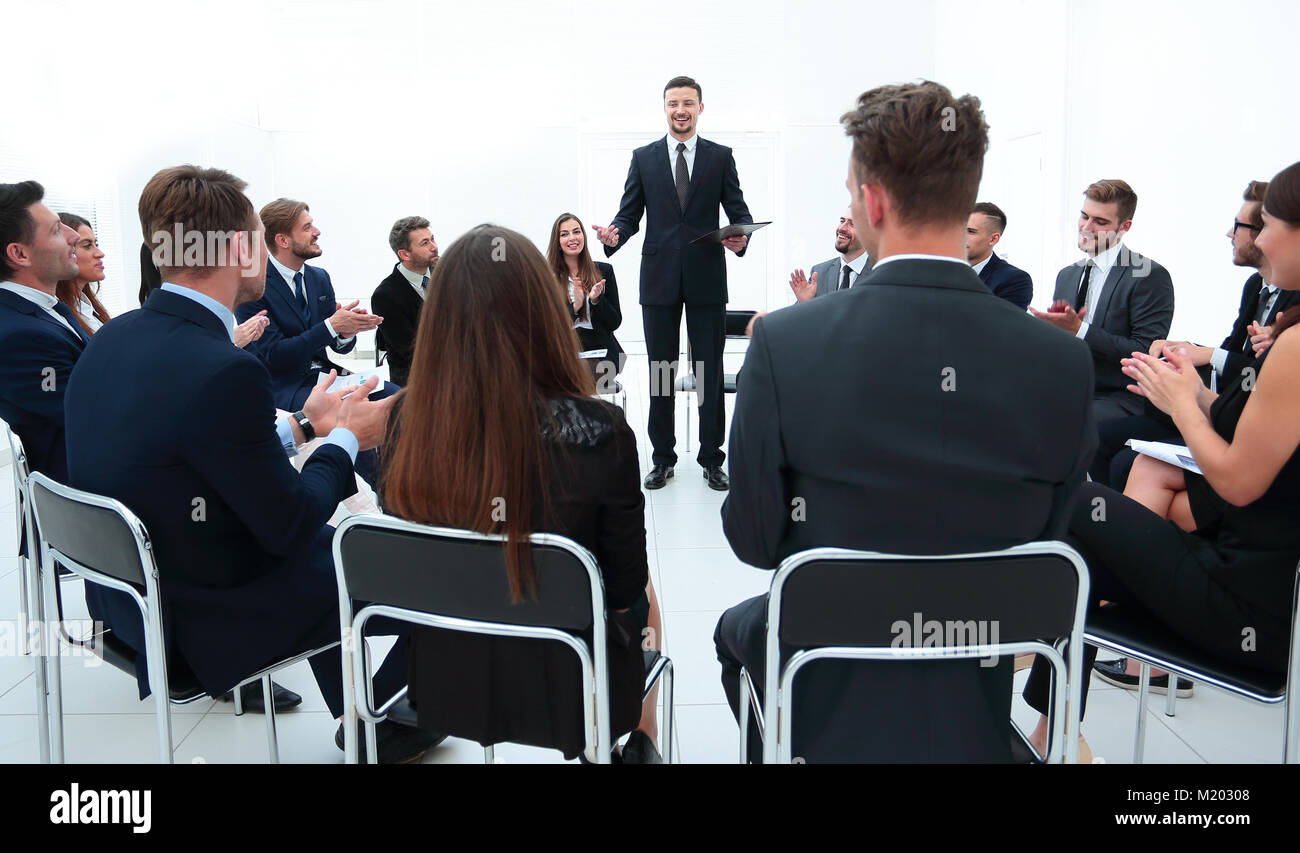 coach leads the session with the business team Stock Photo - Alamy