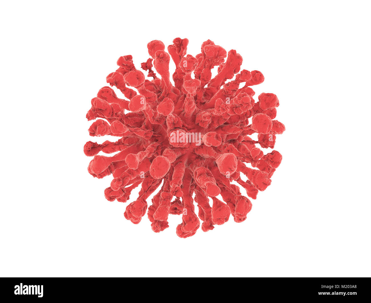 The virus in the body in the macro scale on background. 3D rendering ...