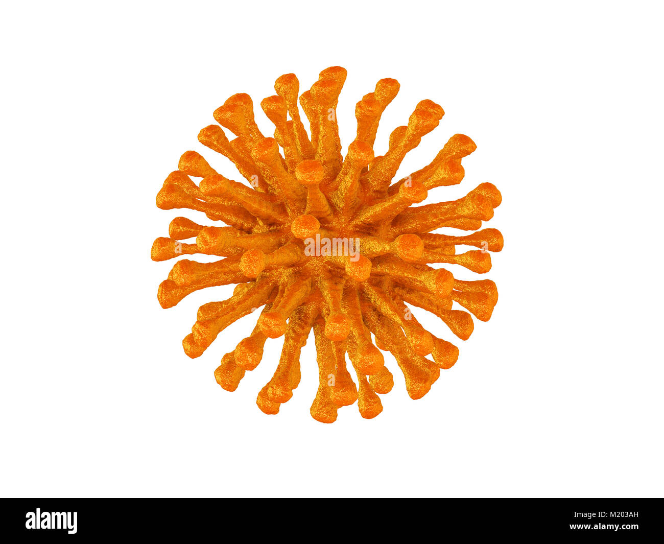 The virus in the body in the macro scale on background. 3D rendering ...