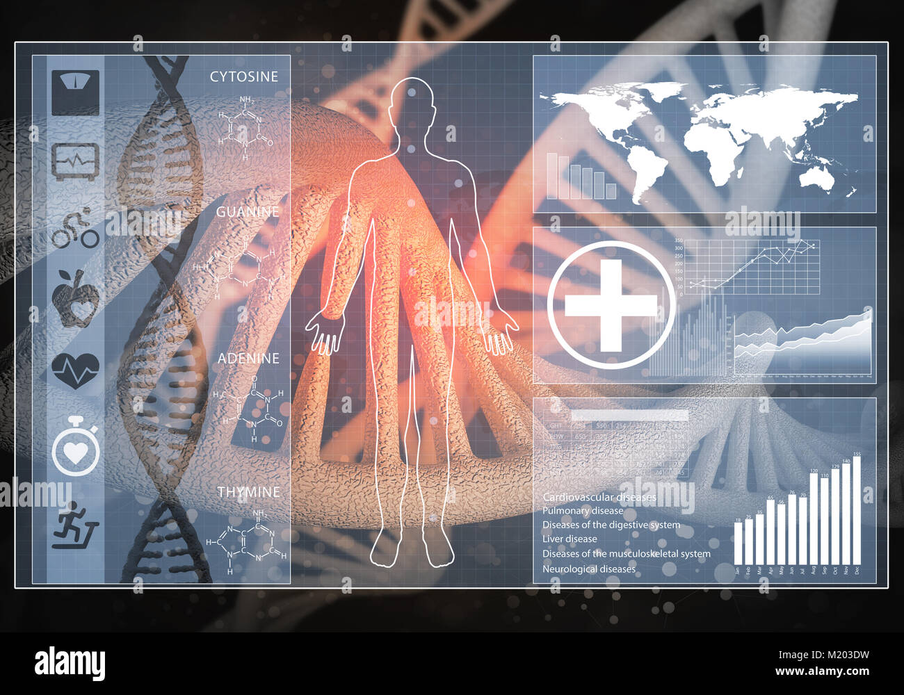 Medicine user interface Stock Photo - Alamy