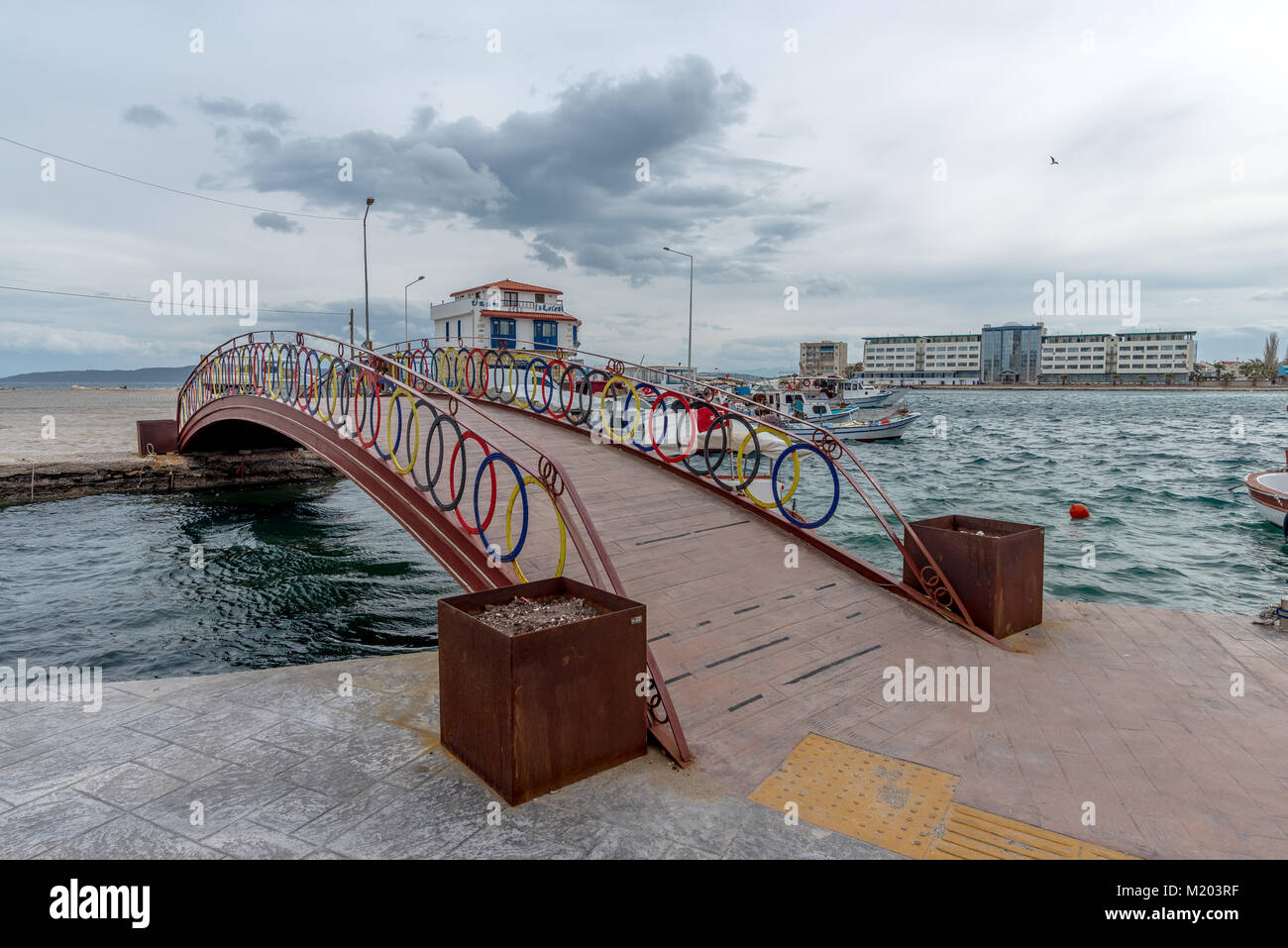 Old windmill at Mordogan Bay, Izmir, Turkey Stock Photo - Alamy