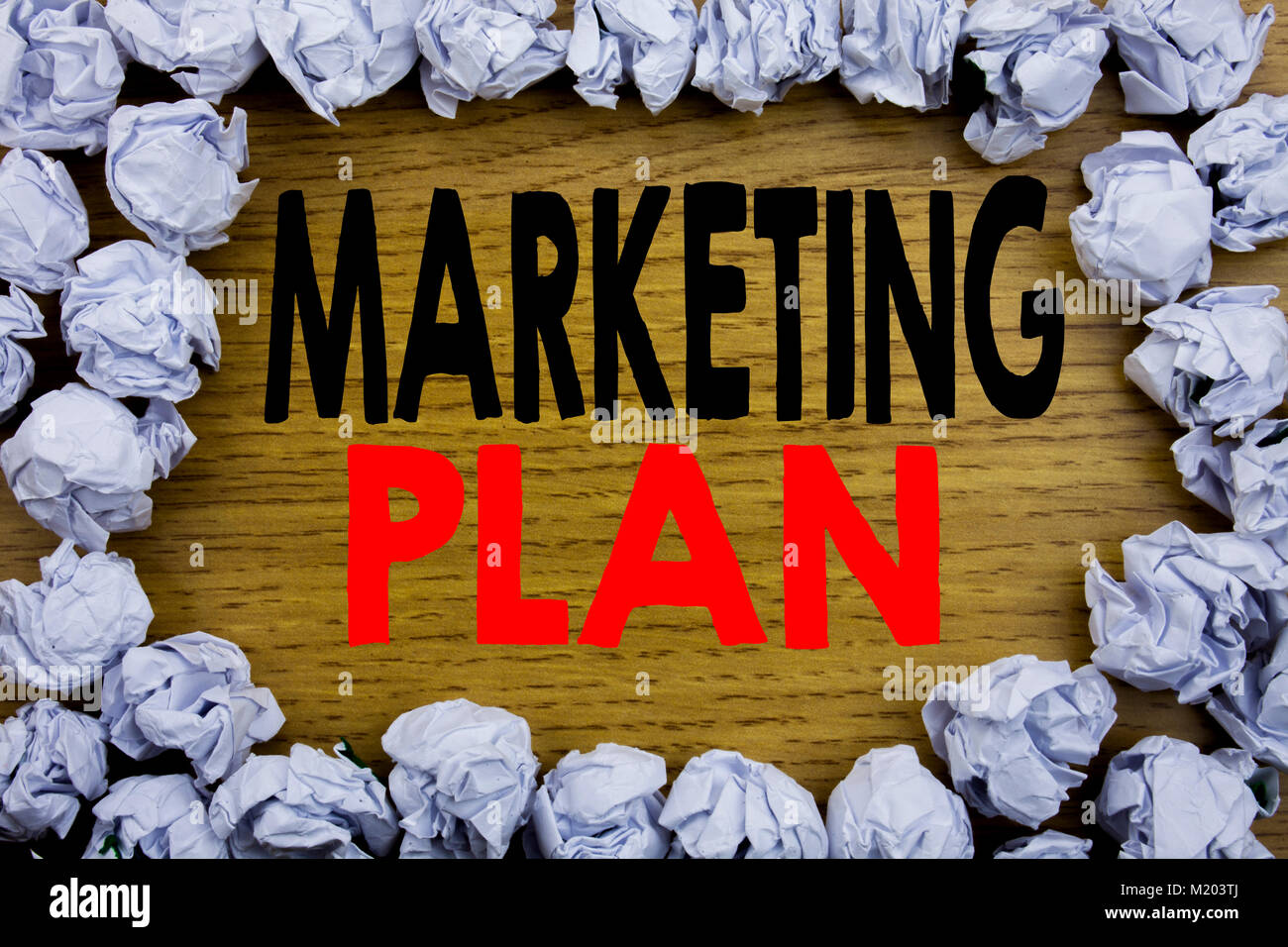 Handwriting Announcement text showing Marketing Plan. Business concept ...
