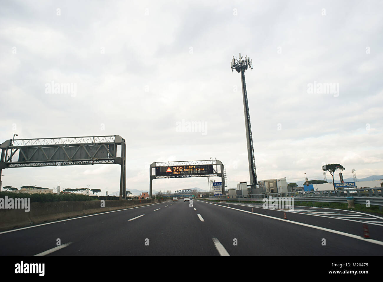 A1 Milan - Rome - naples highway Stock Photo - Alamy