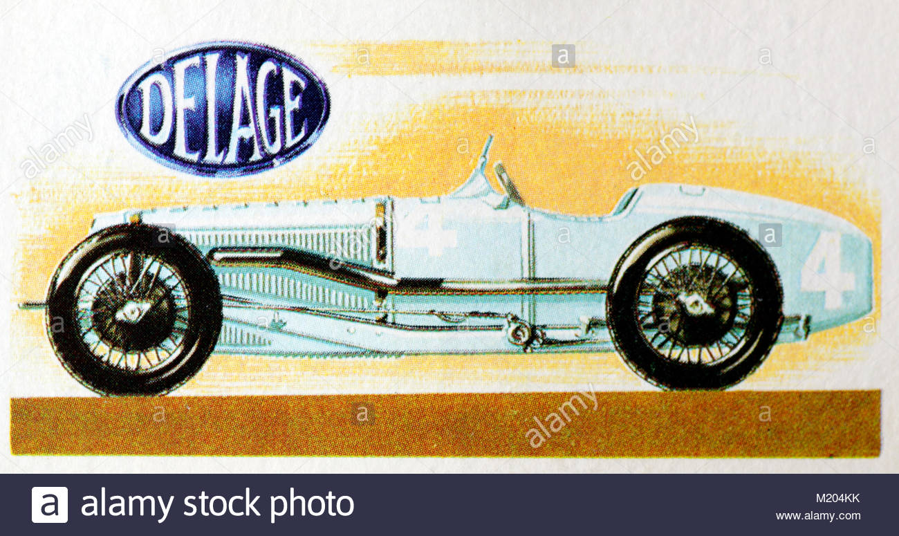 Delage Grand Prix Supercharged 1.5 litres 1927 illustration Stock Photo ...