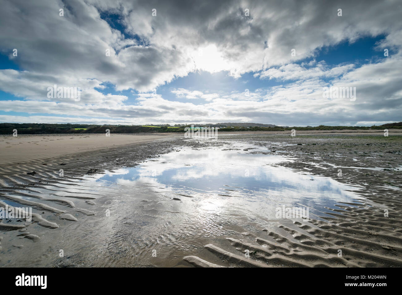 Lligwy Bay beach on the East coast of Anglesey Stock Photo - Alamy