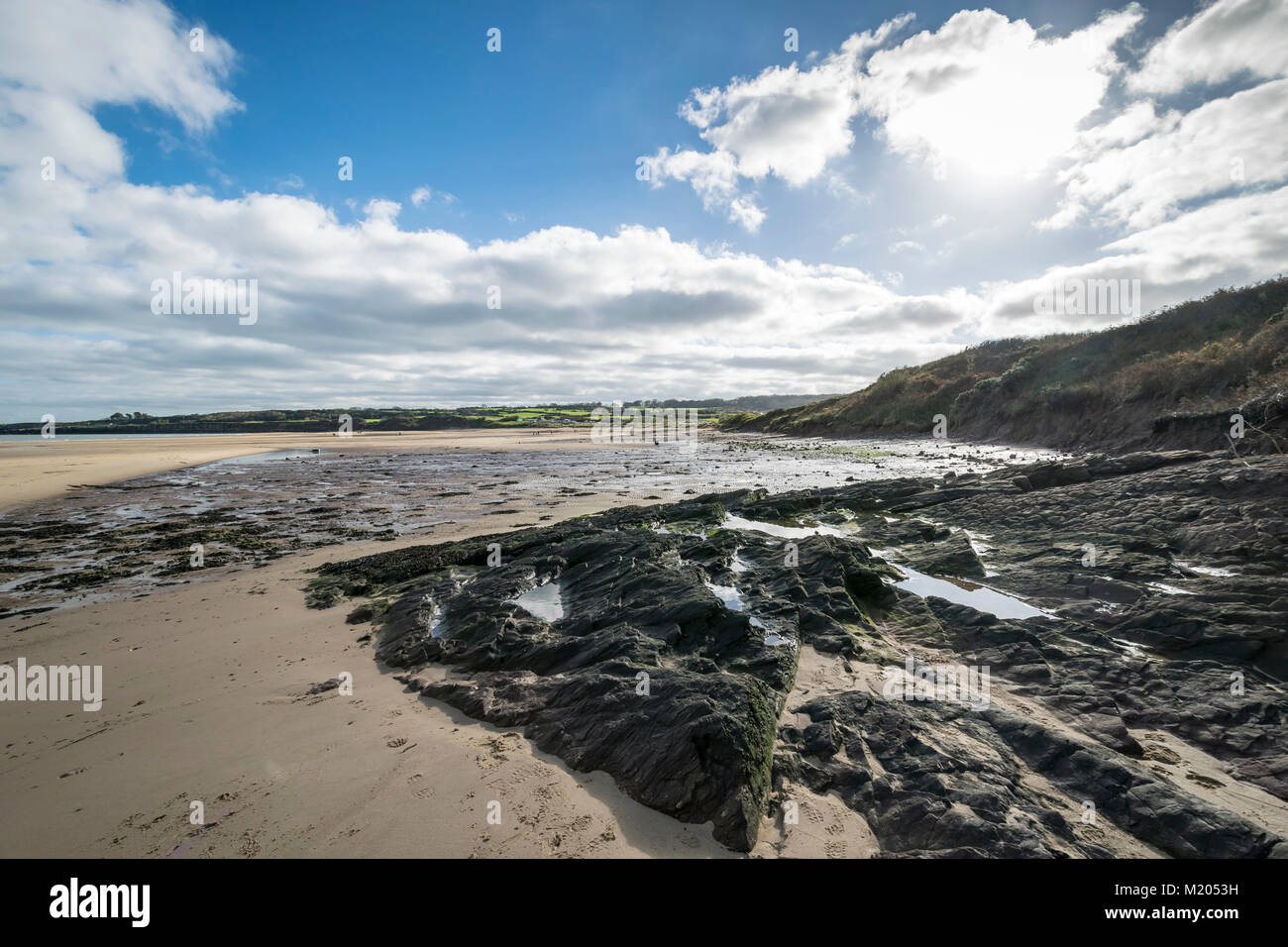 Lligwy Bay beach on the East coast of Anglesey Stock Photo - Alamy