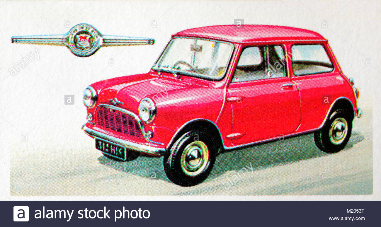 Red Morris Mini Minor 848cc 1959 illustration Stock Photo - Alamy