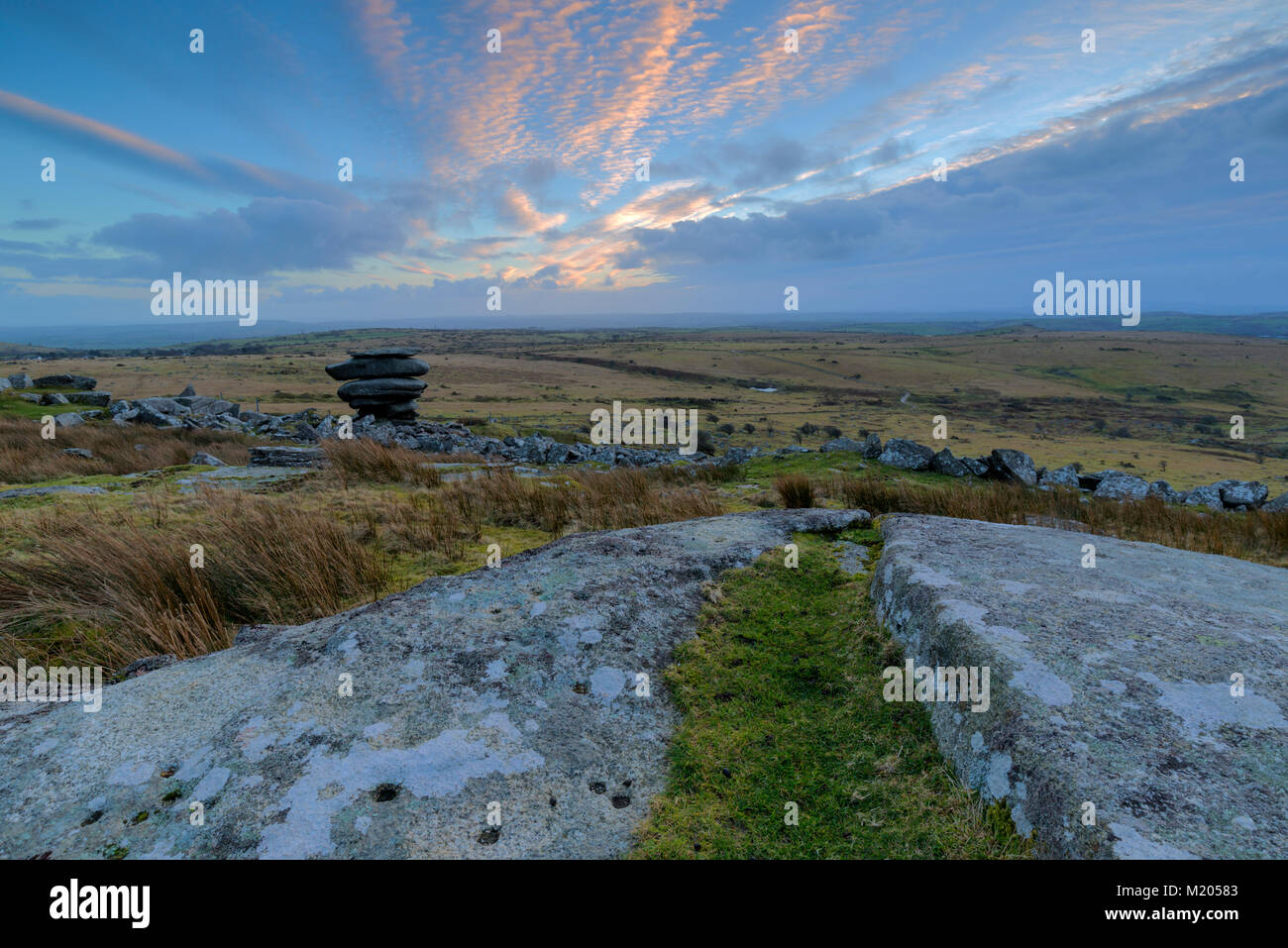 The Cheesewring on Stowes Hill on Bodmin Moor Stock Photo - Alamy