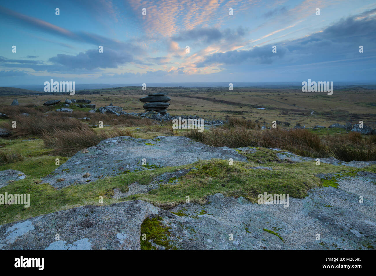 The Cheesewring high on Bodmin Moor Stock Photo - Alamy