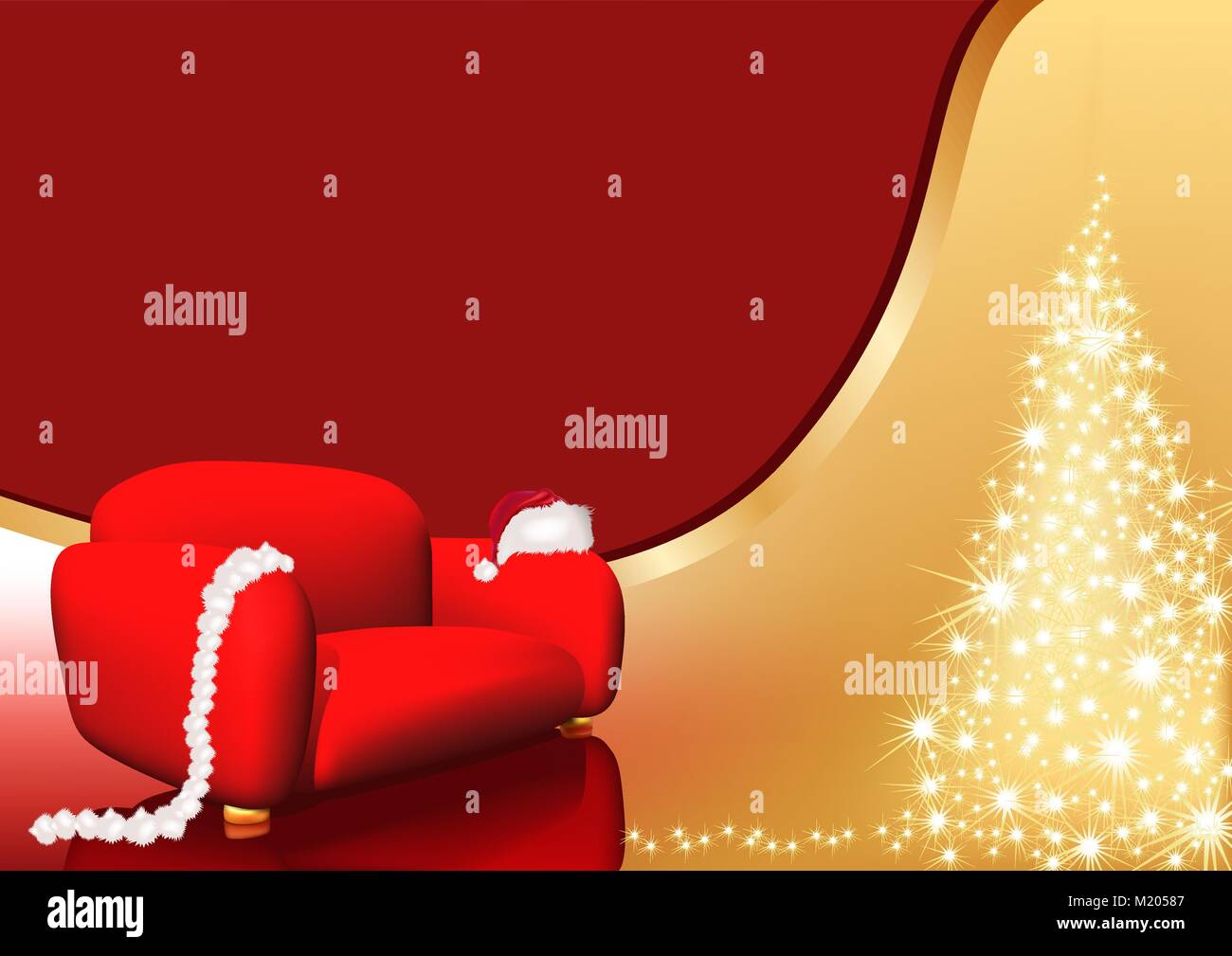 Red Chair Christmas Background Stock Vector Image & Art - Alamy