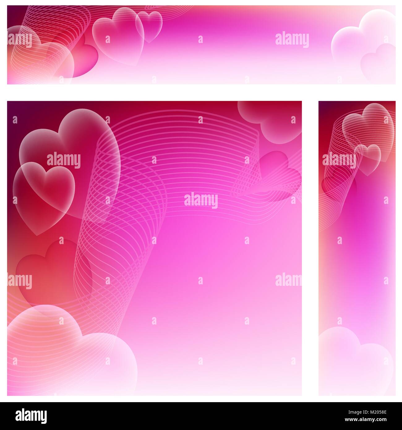 Heart Website Banners Stock Vector Image & Art - Alamy
