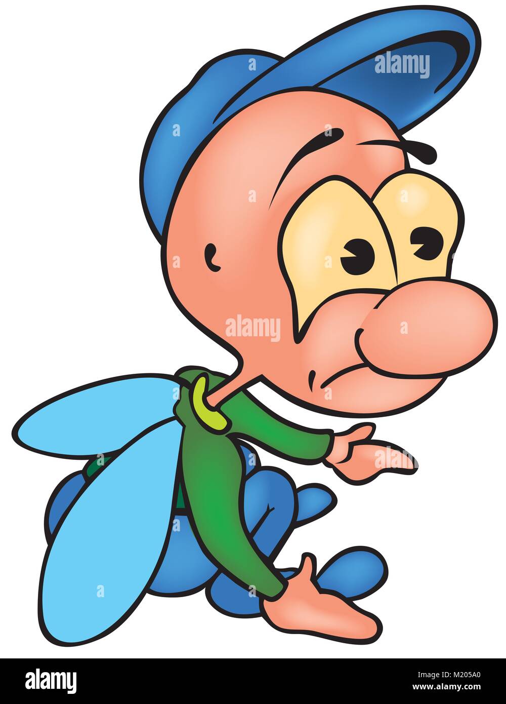 Sitting Bug With Hat Stock Vector Image And Art Alamy