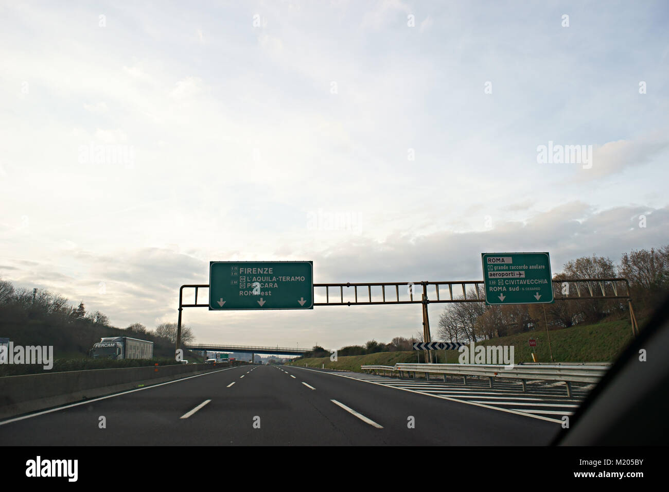 A1 Milan - Rome - naples highway Stock Photo - Alamy