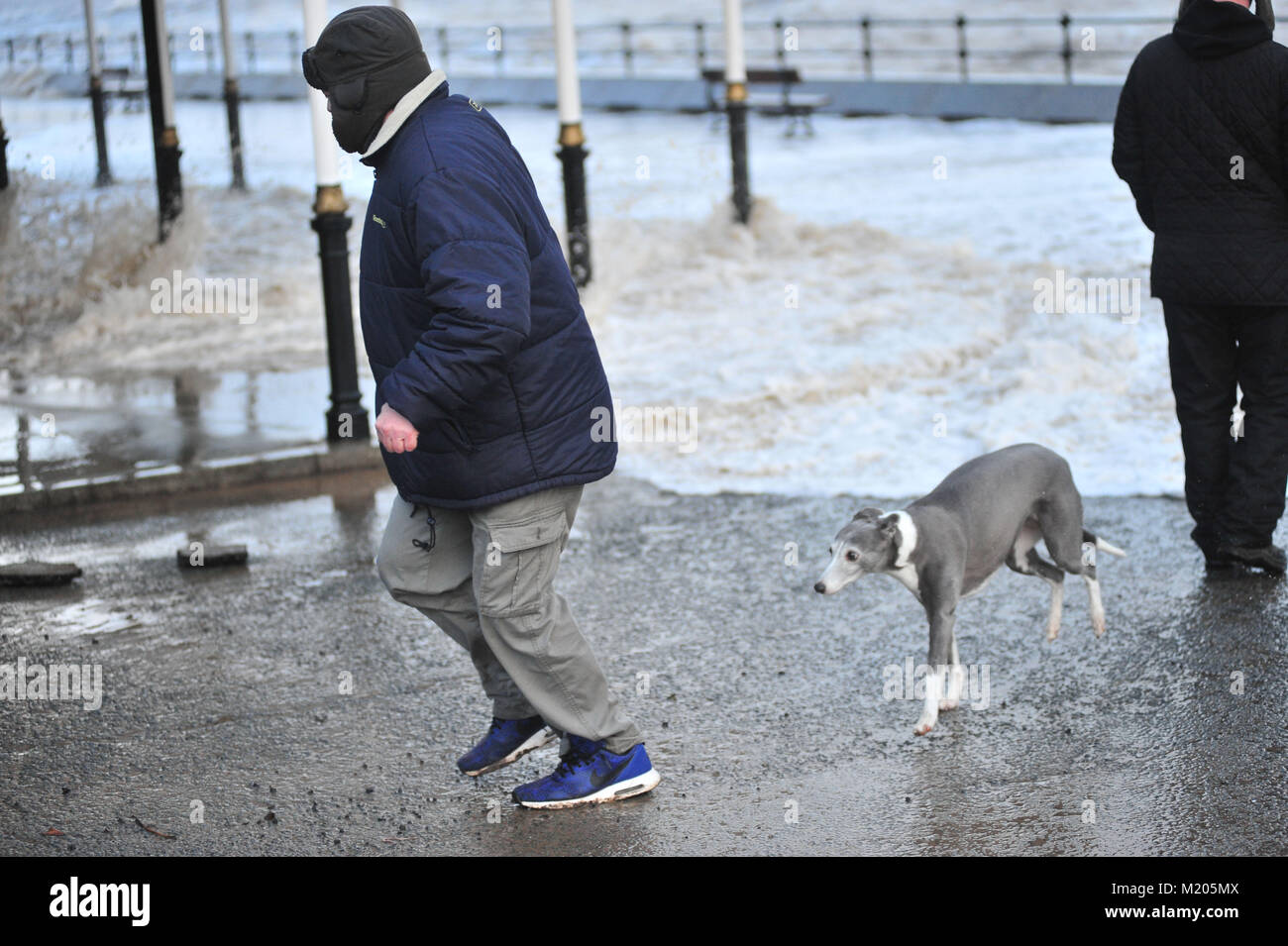 Storm Eleanor hits New Brighton, Merseyside this afternoon. Parts of ...