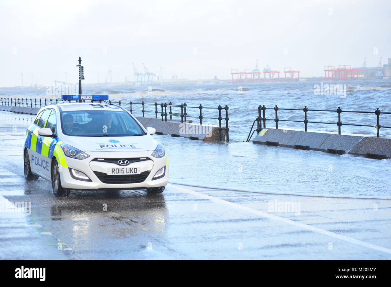 Storm Eleanor hits New Brighton, Merseyside this afternoon. Parts of ...