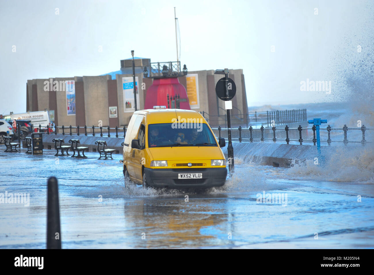 Storm Eleanor hits New Brighton, Merseyside this afternoon. Parts of ...