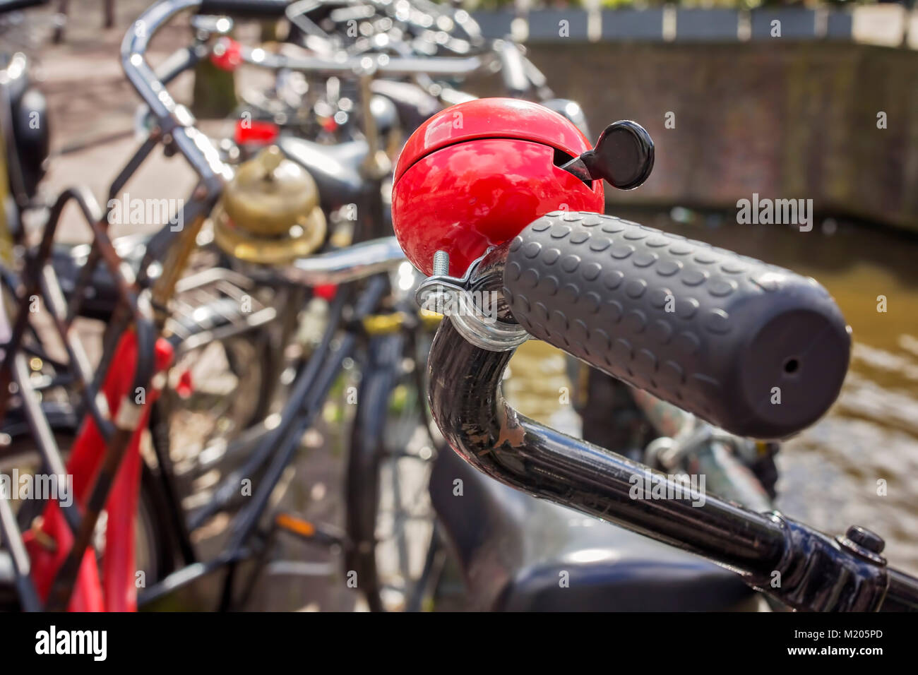 Closeup of a bicycle ring and handle Stock Photo - Alamy