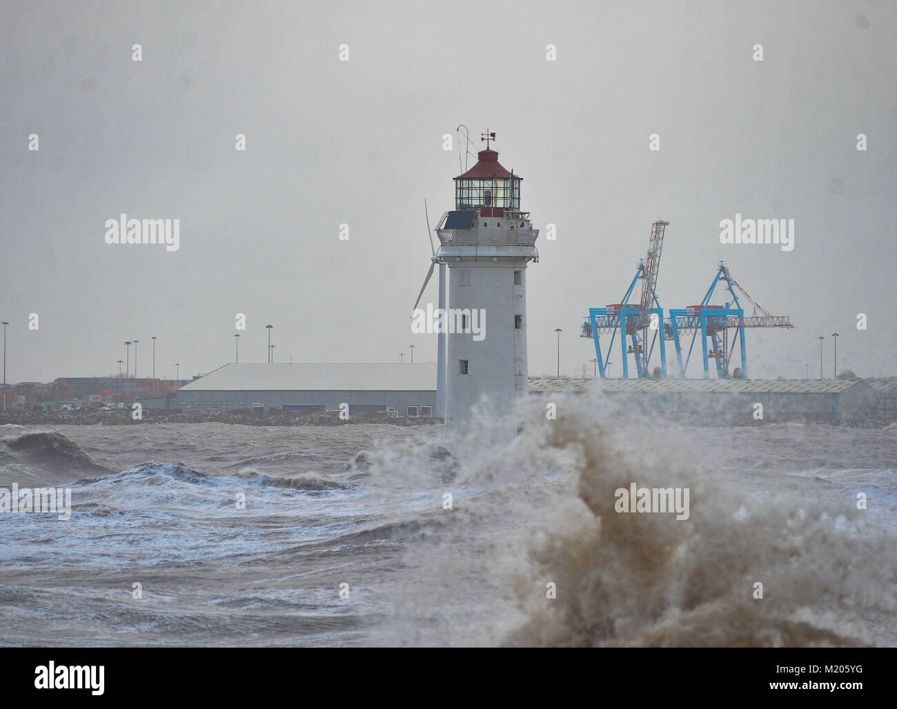 Storm Eleanor hits New Brighton, Merseyside this afternoon. Parts of ...