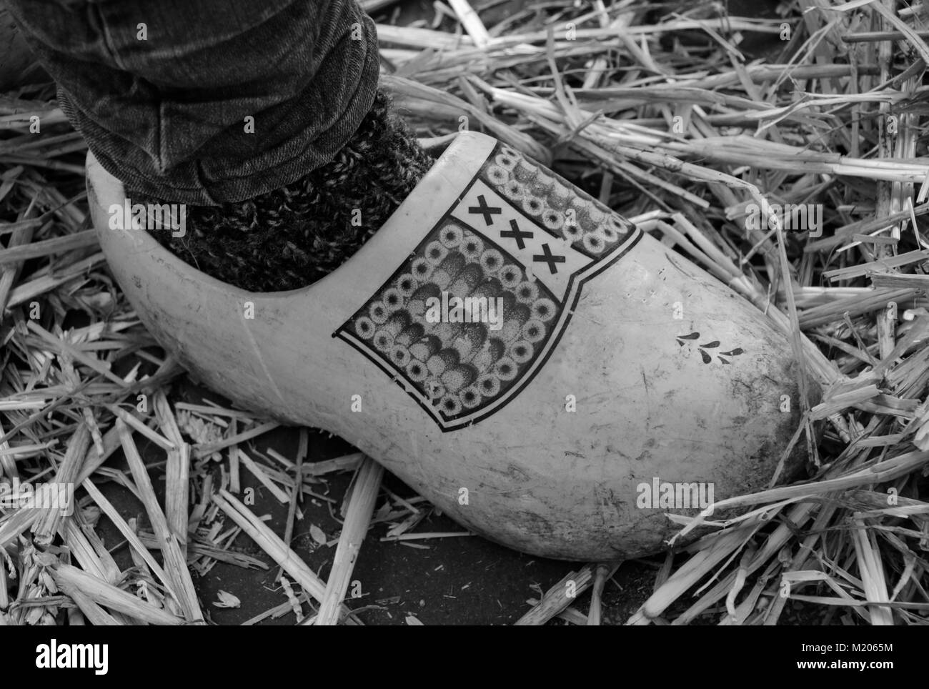 Dutch wooden shoes Black and White Stock Photos & Images - Alamy