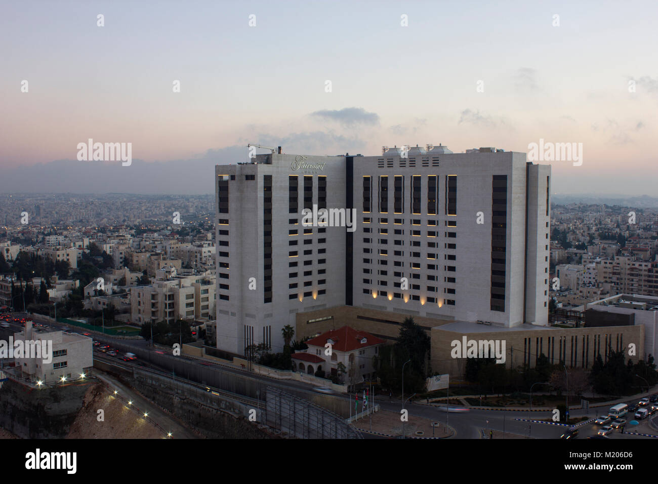 Amman, Jordan - february 1, 2018: View of Fairmont - Luxury Hotel ...