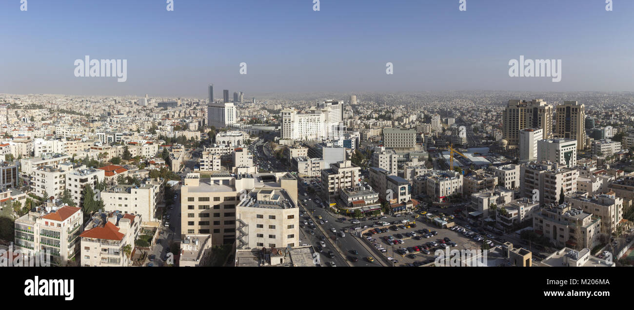 panoramic view the new downtown of Amman abdali area - Jordan Amman ...