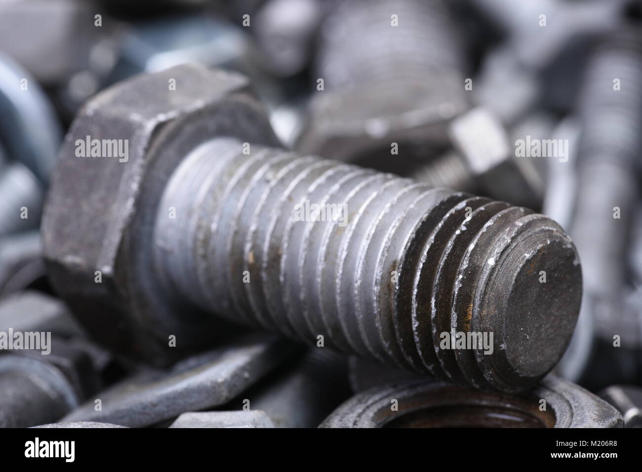 Steel bolt closeup Stock Photo - Alamy