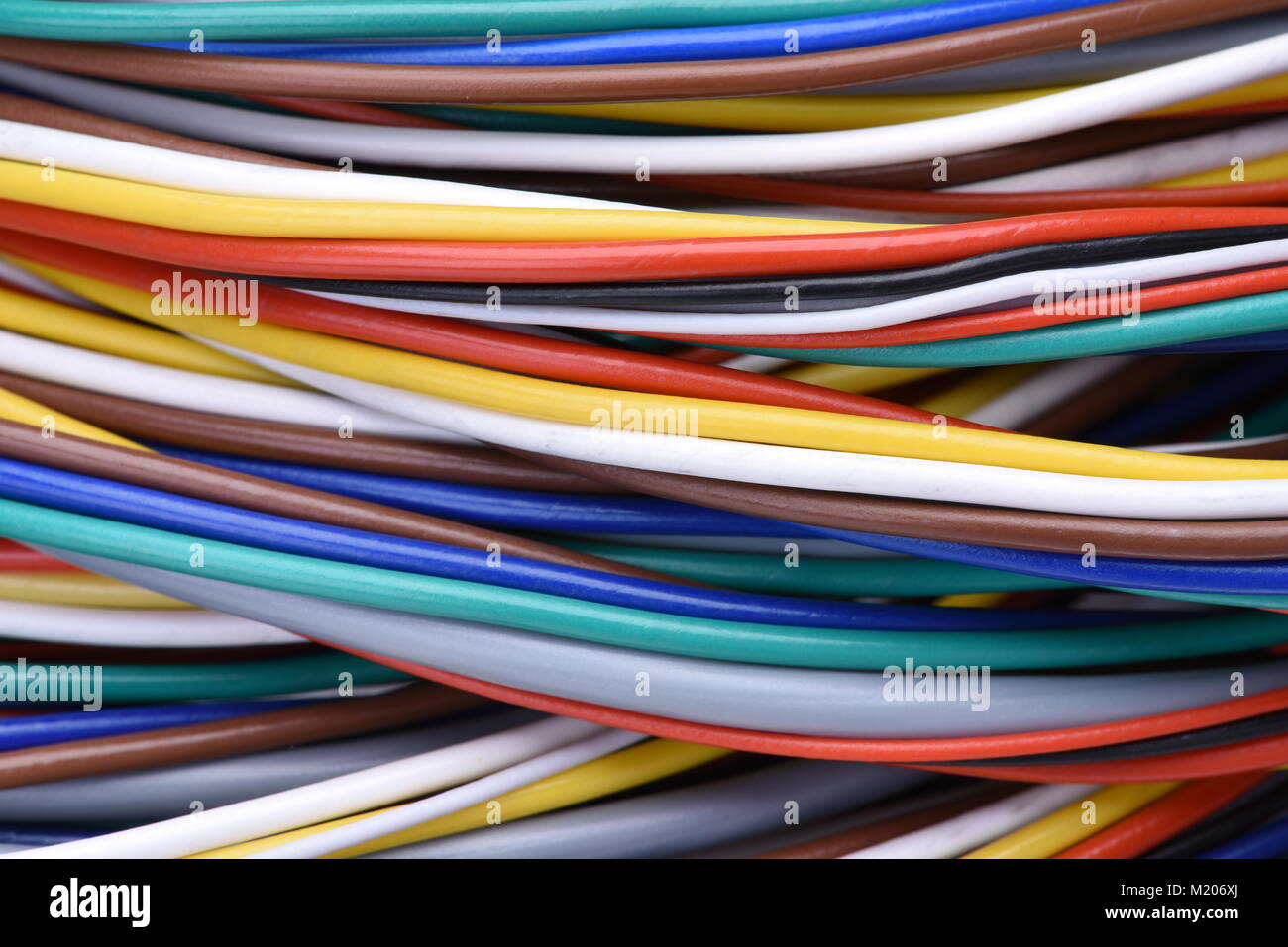 Colorful electrical cables Stock Photo - Alamy