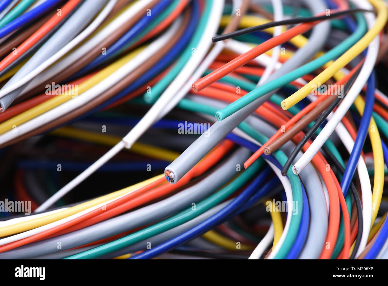 Colorful electrical cables Stock Photo - Alamy