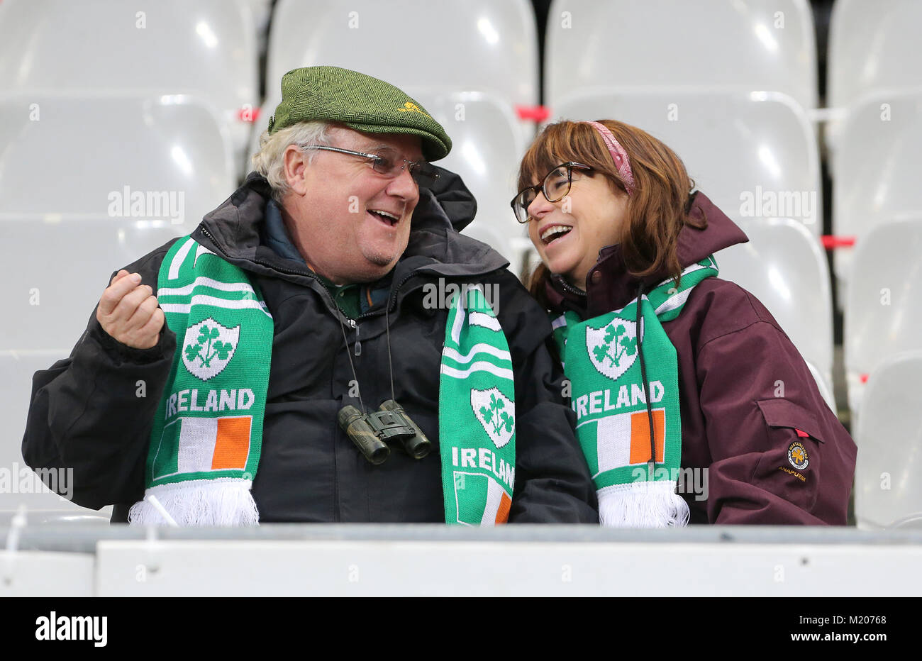 Ireland fans in the stands before the NatWest 6 Nations match at the ...