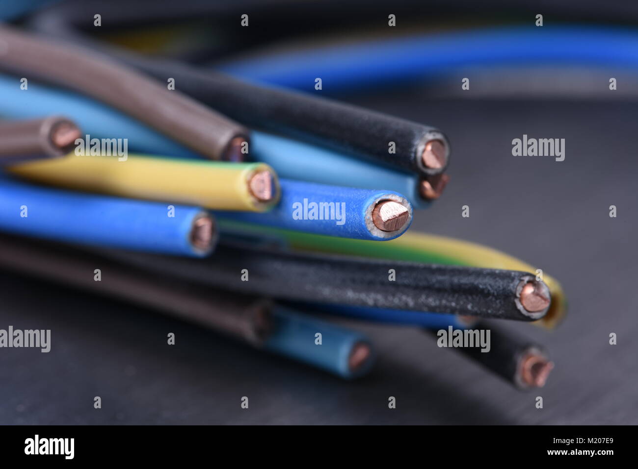 Electrical cable wire close-up Stock Photo - Alamy