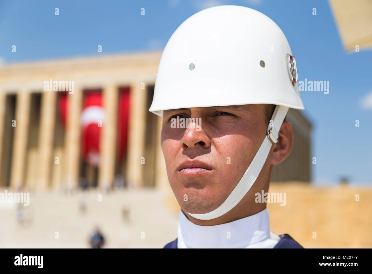 Ankara, Turkey; August 04, 2016: Modern Turkish Soldier standing guard ...