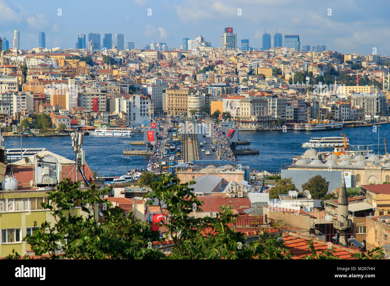 Aerial view galata bridge yeni hi-res stock photography and images - Alamy