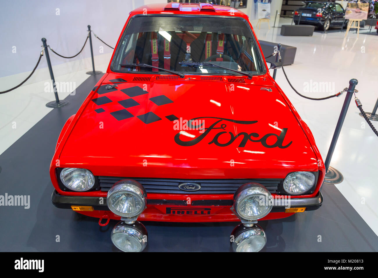 Istanbul, Turkey - April 21, 2017: General view from old model Ford ...